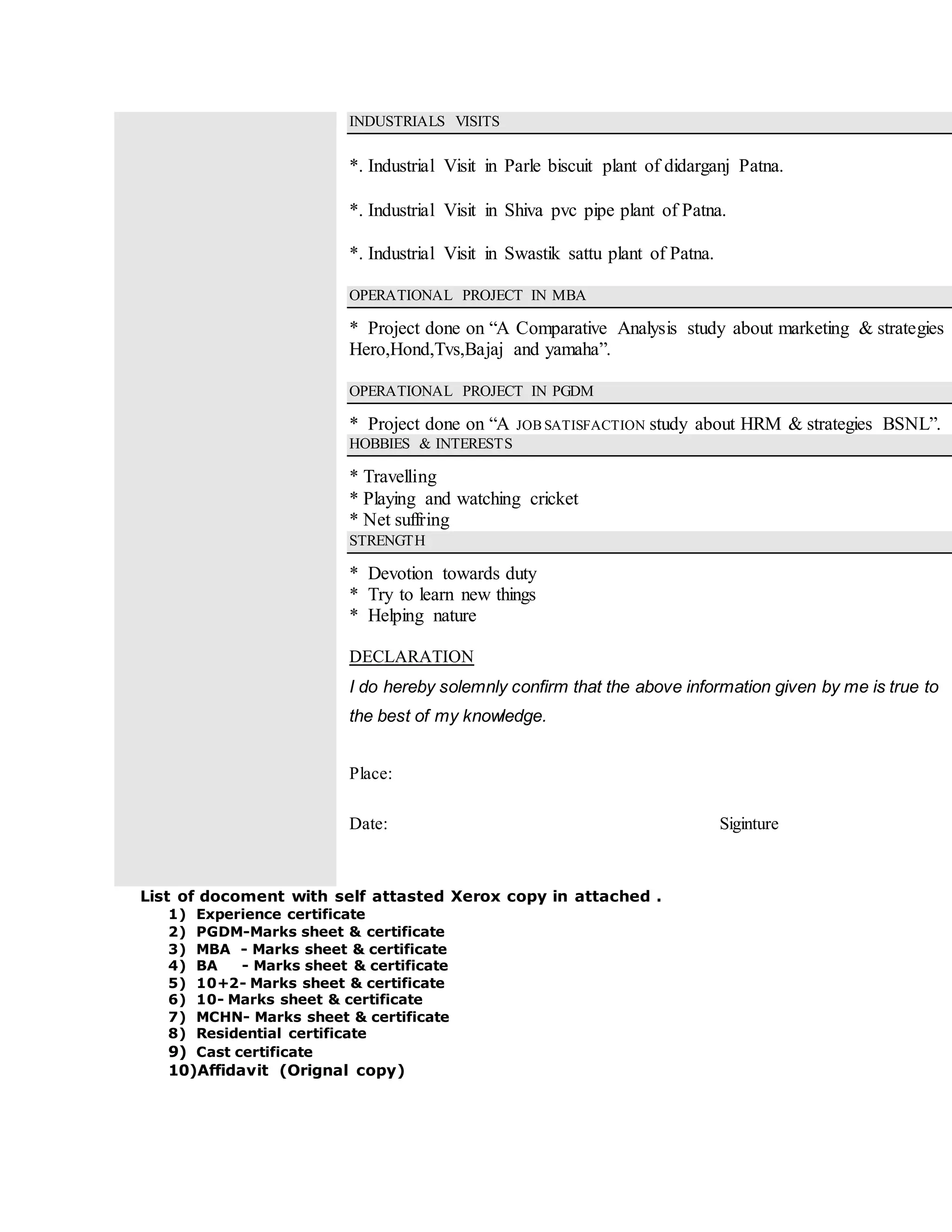 ADARSH RESUME | DOCX
