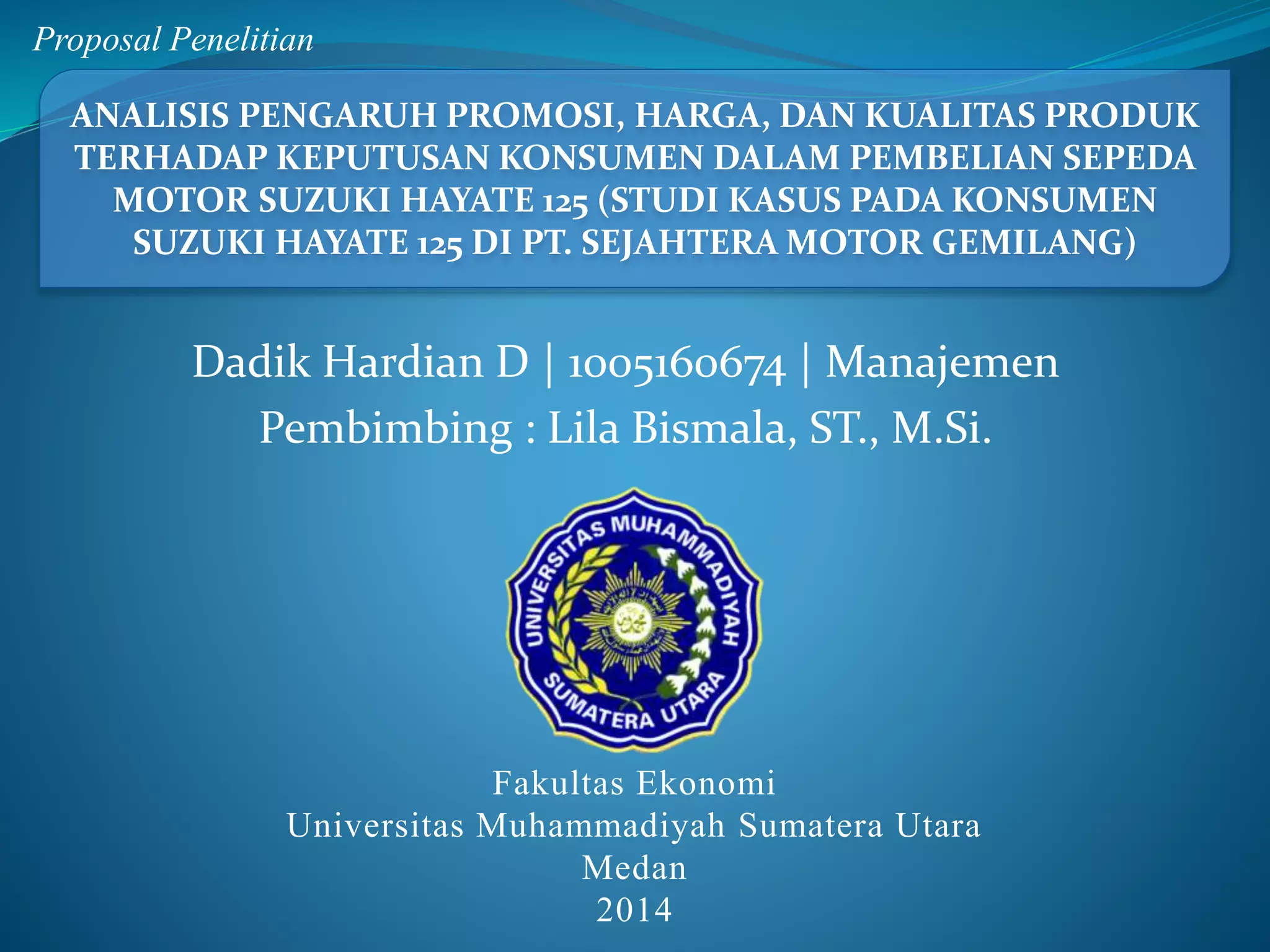 Analisis Pengaruh Promosi, Harga, dan Kualitas Produk Terhadap ...