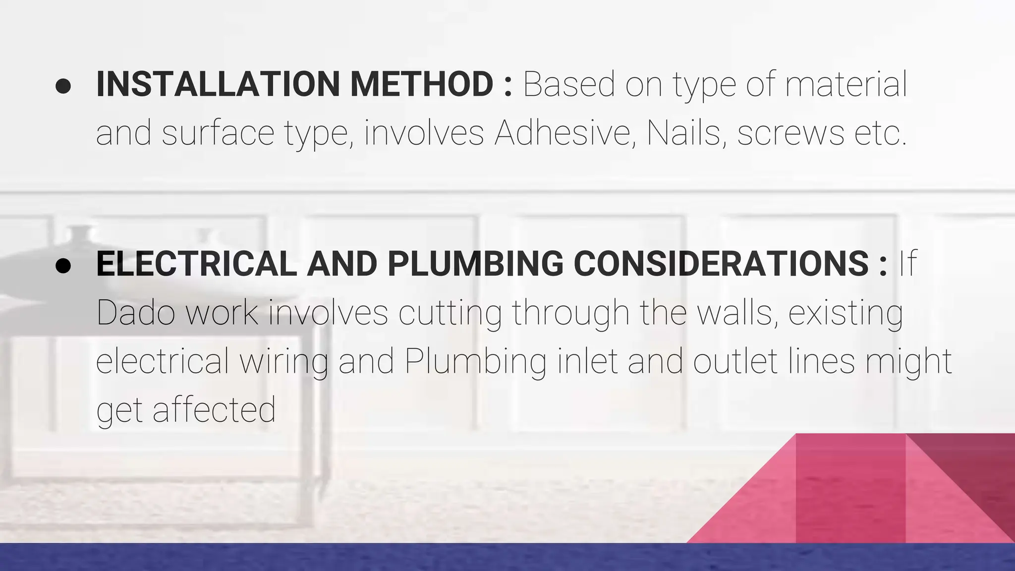 Dado.pptx Marble specifications of Dado work | PPTX