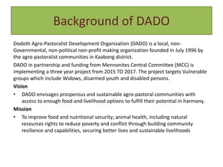 Dado Conservation Agriculture project sharing | PPT