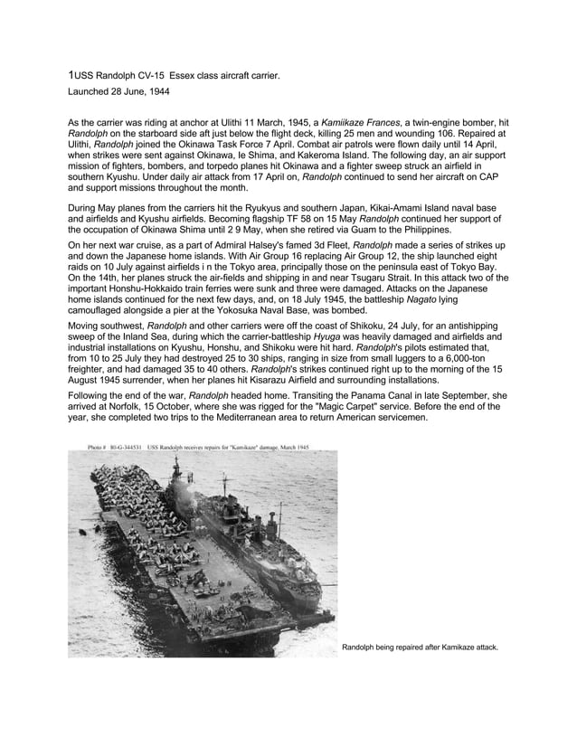 Time Aboard USS Randolph | PDF
