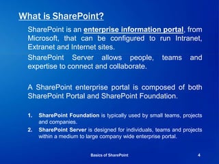 Basics of SharePoint | PPT