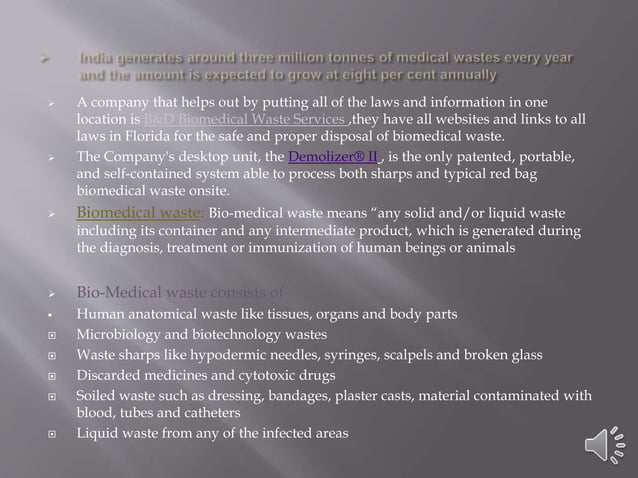 Bio-medical waste management | PPT