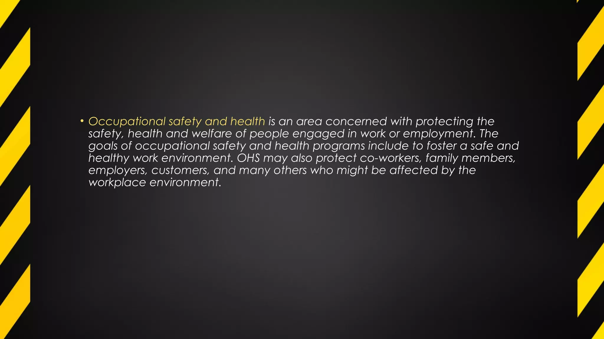 Occupational health and safety | PPT