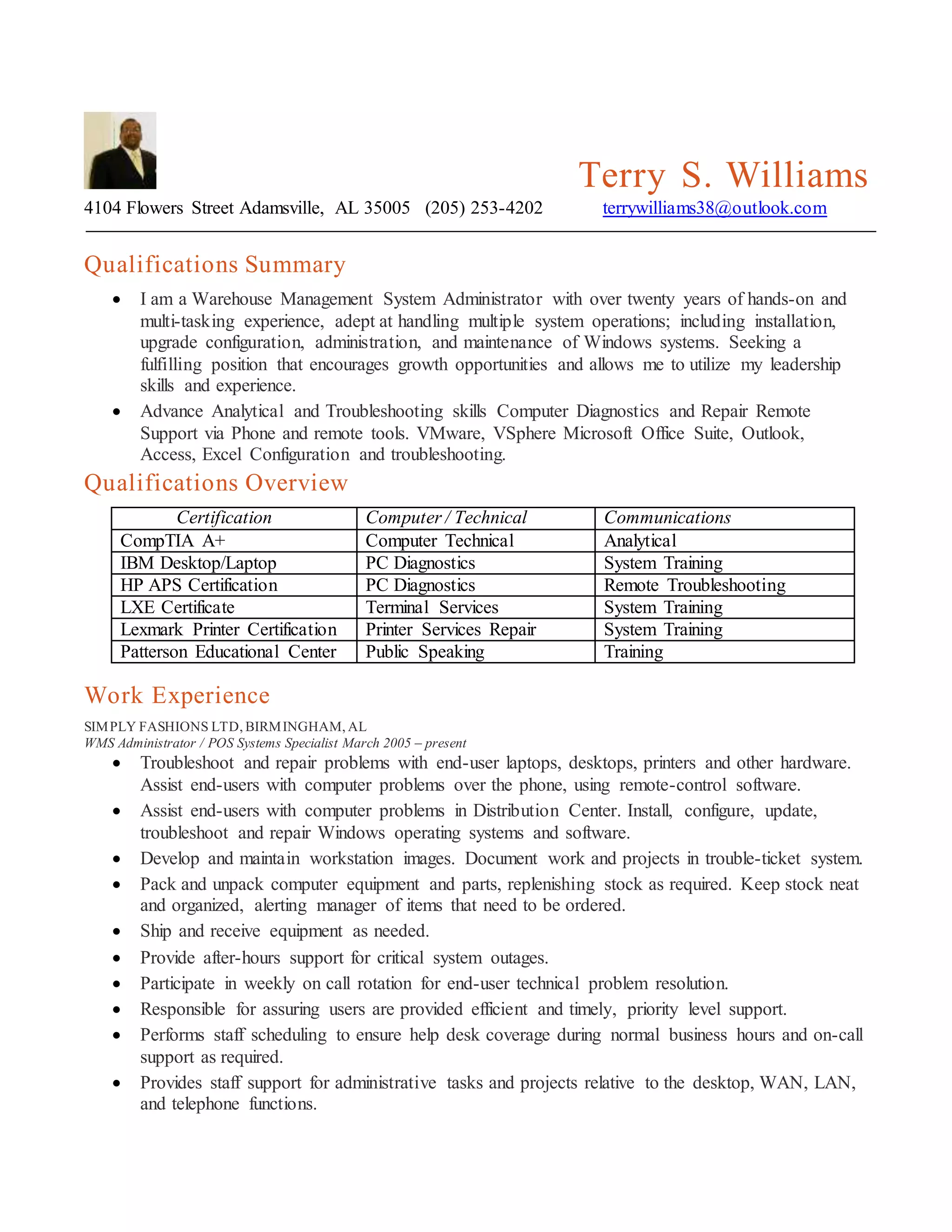 TerrysWilliamsresume | DOCX
