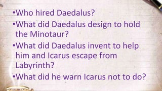 Daedalus and icarus (reflexive and intensive pronouns) | PPTX