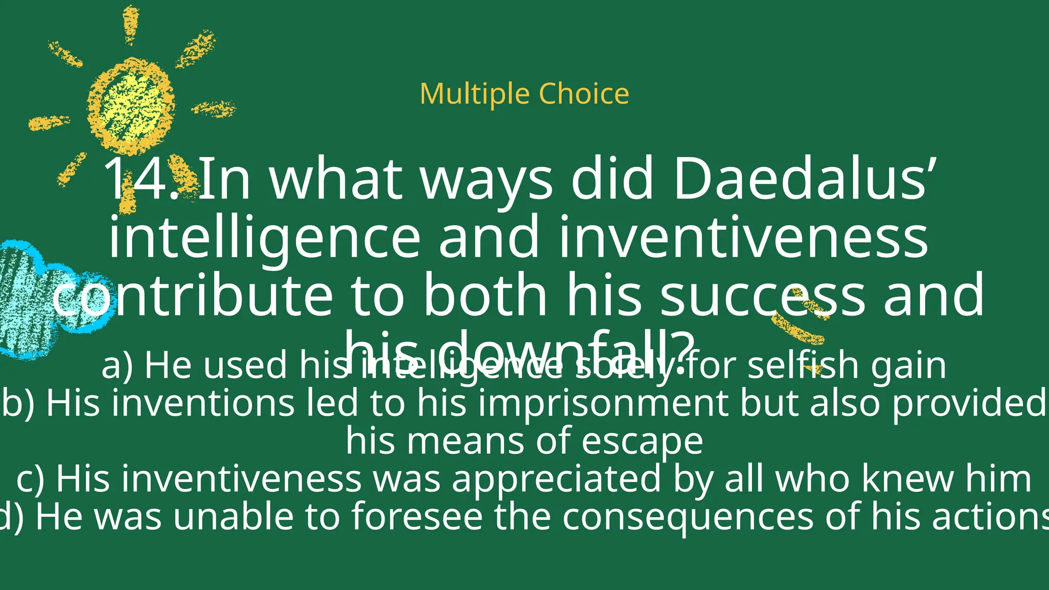 Quiz on Daedalus and Icarus - Greek Mythology | PPTX