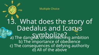 Quiz on Daedalus and Icarus - Greek Mythology | PPTX