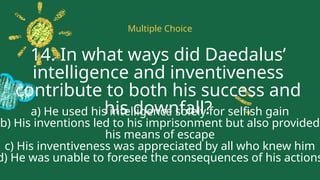 Quiz on Daedalus and Icarus - Greek Mythology | PPTX