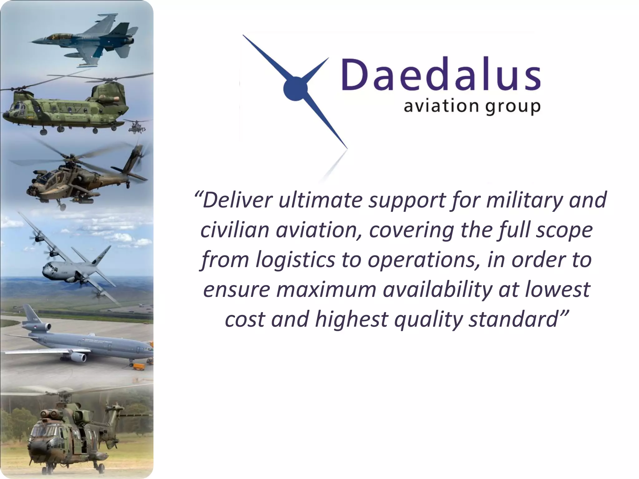 Daedalus company presentation Nov 2013 | PDF | Aviation Industry | Industries