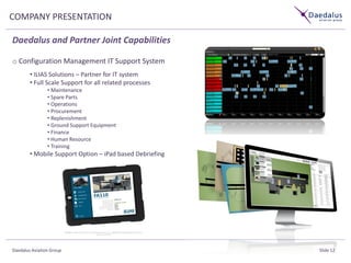 Daedalus company presentation Nov 2013 | PDF | Aviation Industry | Industries