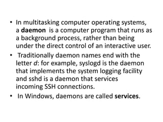 Daemons | PPT