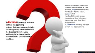 Daemons in linux processes | PPT