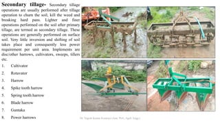 Basics of Farm machinery and power engineering | PDF