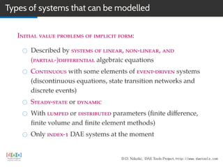 DAE Tools 1.8.0 - Introduction | PPT