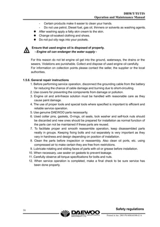 Daewoo doosan db58 diesel engine service repair manual | PDF