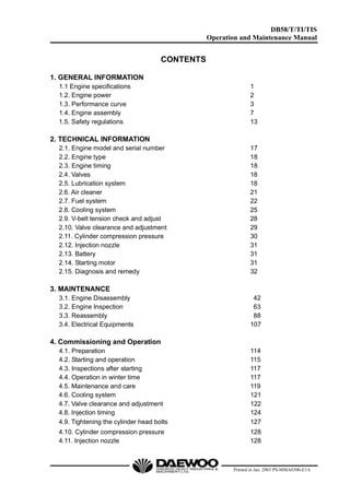 Daewoo doosan db58 diesel engine service repair manual | PDF