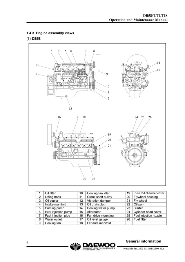 Daewoo Doosan DB58 Diesel Engine Service Repair Manual.pdf