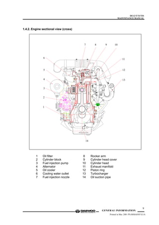 Daewoo Doosan DE12 Diesel Engine Service Repair Manual.pdf