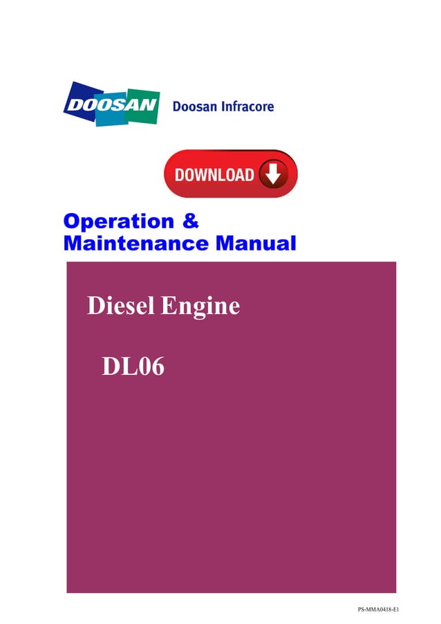 Daewoo Doosan Dl06 Diesel Engine Service Manual.pdf | First Aid | Injuries