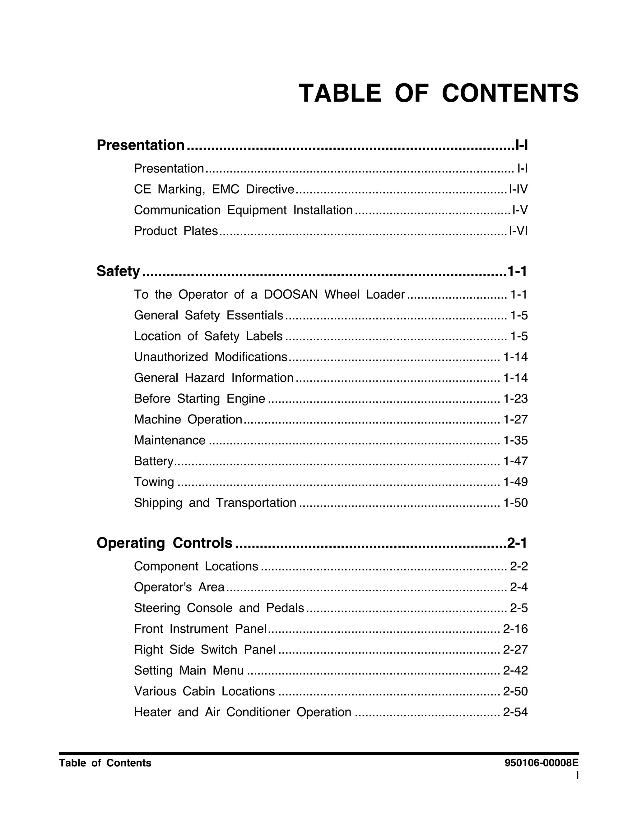 Daewoo doosan dl420 wheel loader operator and maintenance manual | PDF