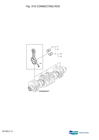 Daewoo doosan dx180 lc 3 (dieu exp) crawler excavator parts catalogue ...