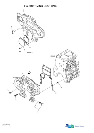 Daewoo doosan dx225 lc (di exp) crawler excavator parts catalogue ...