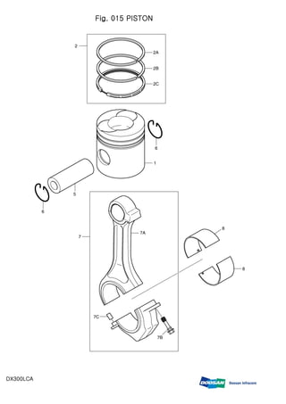 Daewoo doosan dx300 lca crawler excavator parts catalogue manual | PDF