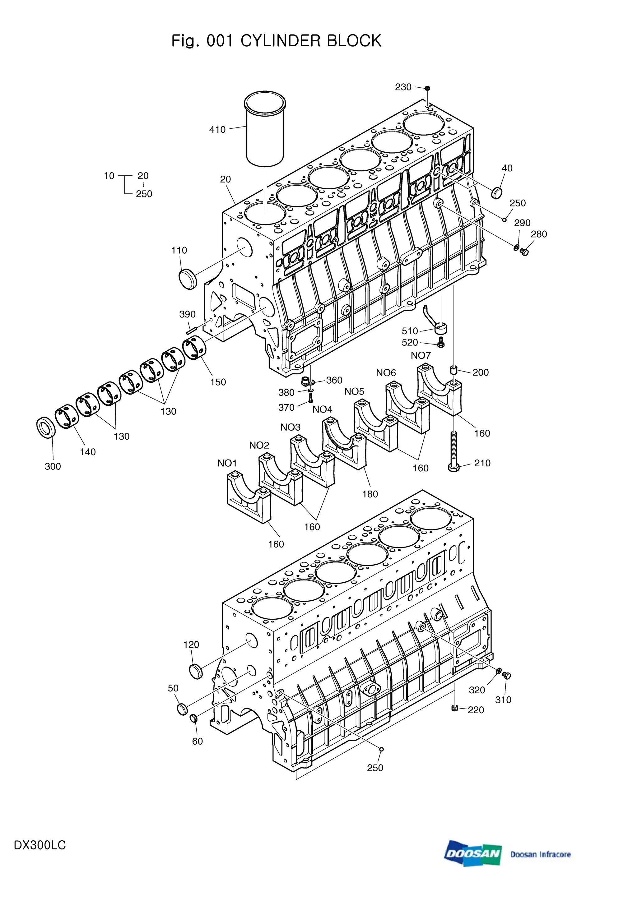 Daewoo doosan dx300 lc (dieu exp) crawler excavator parts catalogue ...