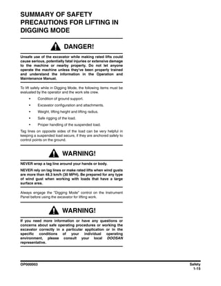 Daewoo doosan dx300 lc excavator operation and maintenance manual | PDF