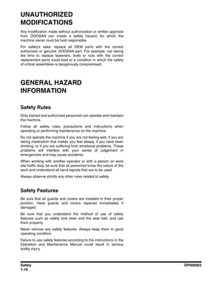 Daewoo doosan dx300 lc excavator operation and maintenance manual | PDF