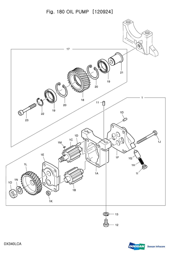 Daewoo doosan dx340 lca crawler excavator parts catalogue manual | PDF