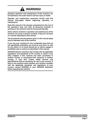 Daewoo doosan dx520 lc excavator service repair manual | PDF