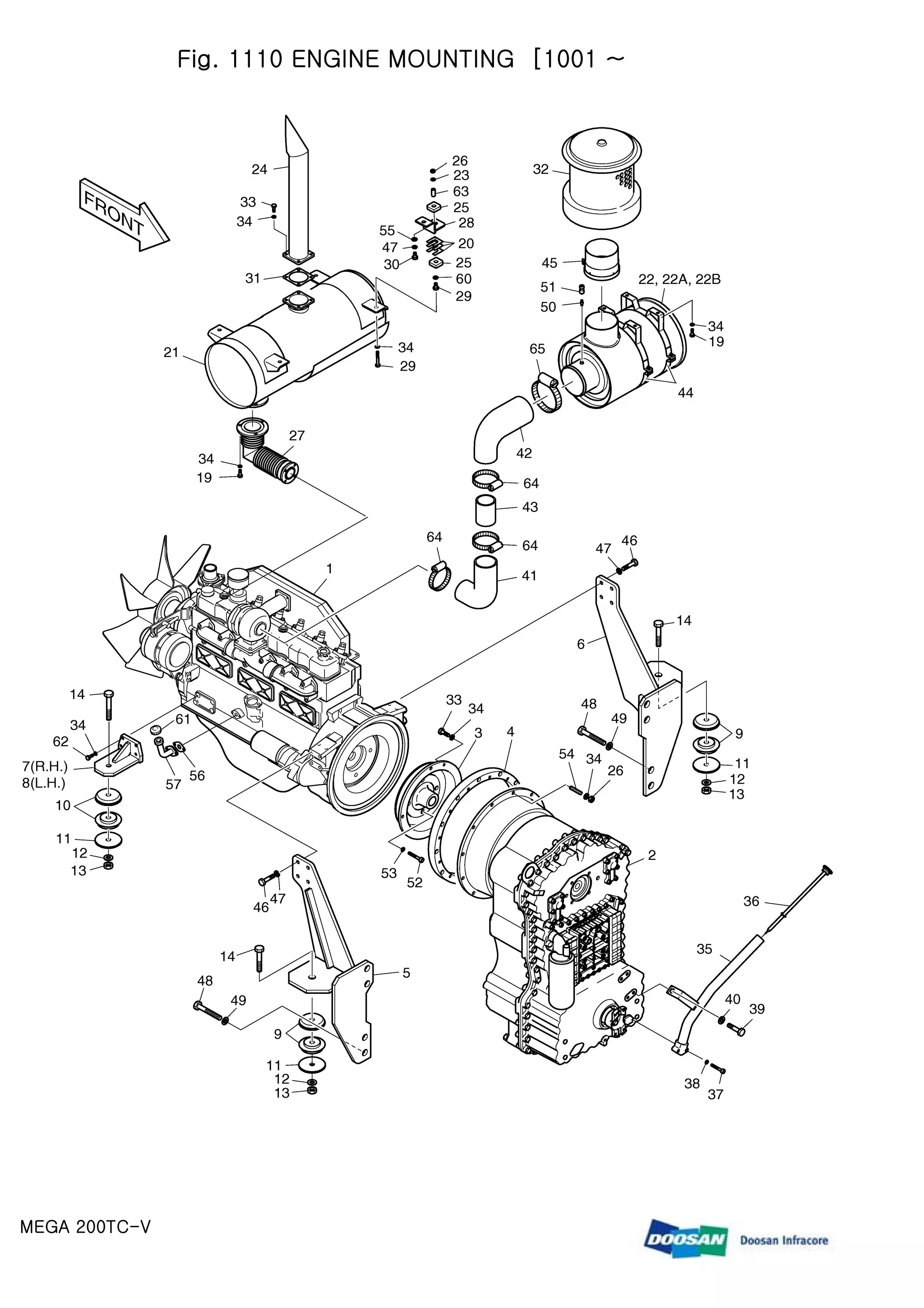 Daewoo doosan mega 200 tc v wheeled loader parts catalogue manual | PDF