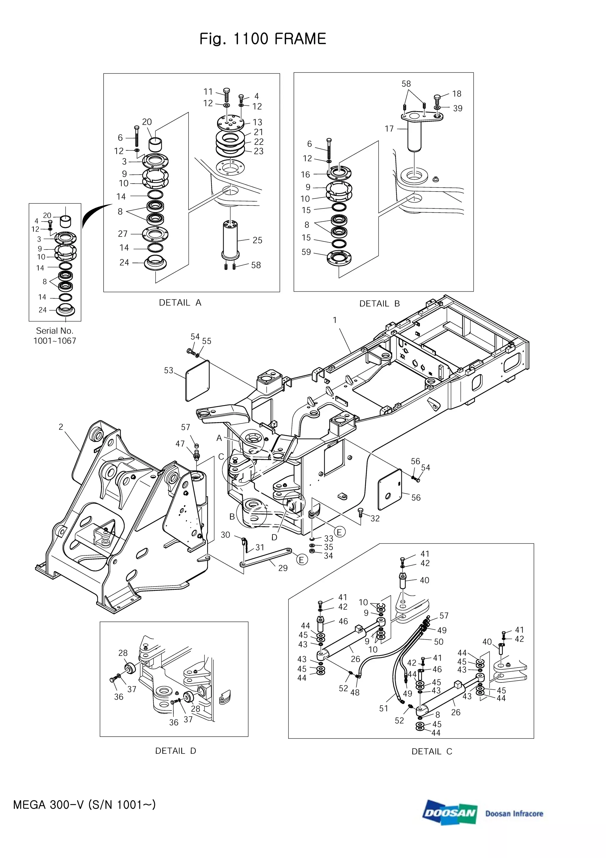 Daewoo doosan mega 300 v 300 v wheel loader parts catalogue manual (sn ...