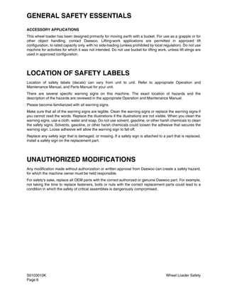 Daewoo doosan mega 300 v 300 v wheel loader service repair manual | PDF