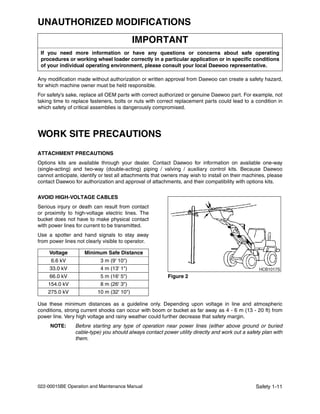 Daewoo doosan mega 300 v wheel loader operator and maintenance manual ...