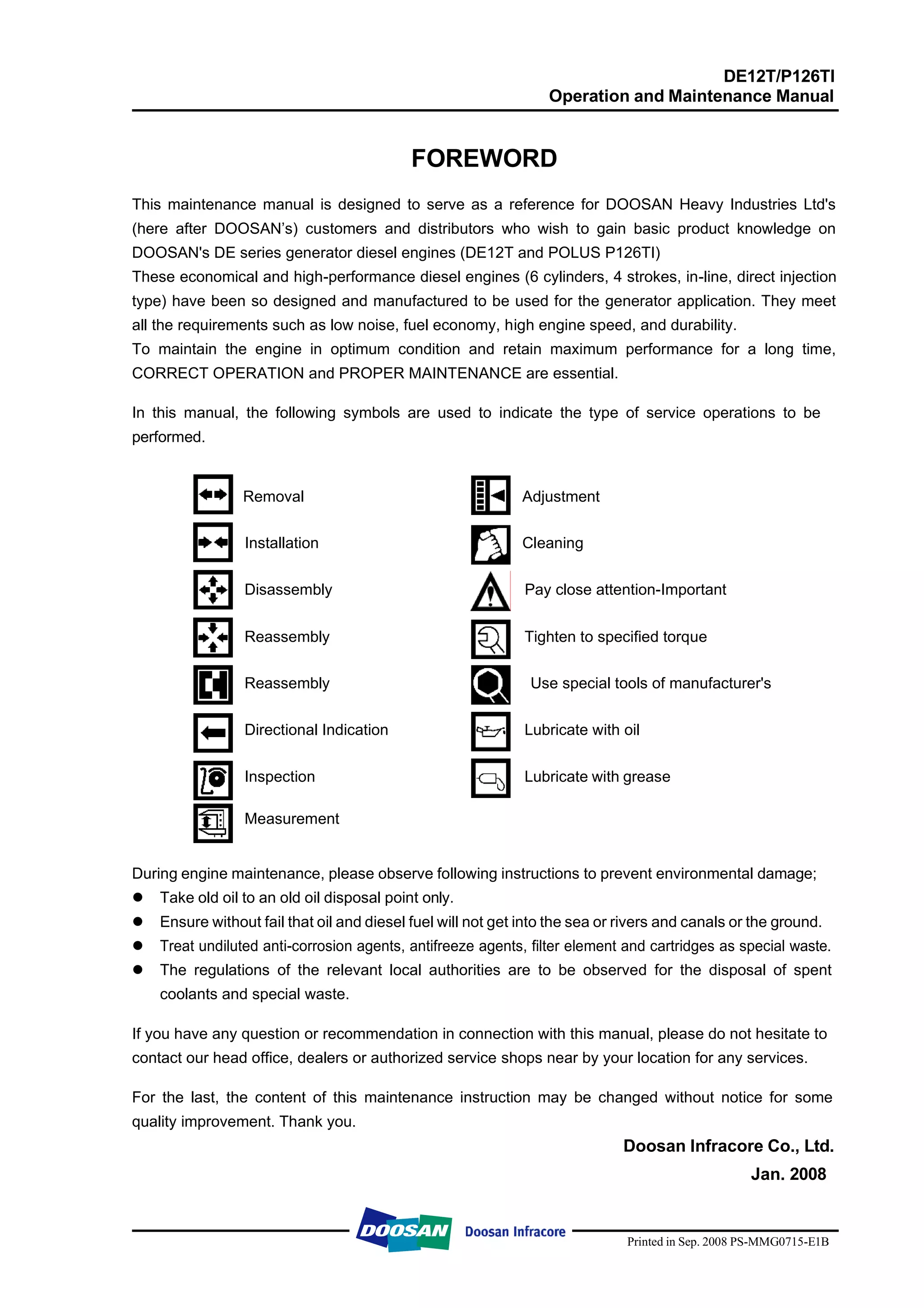 Daewoo Doosan P126ti Operation And Maintenance Manual.pdf