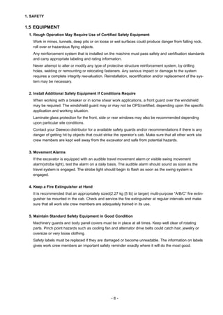 Daewoo doosan solar 010 excavator service repair manual | PDF