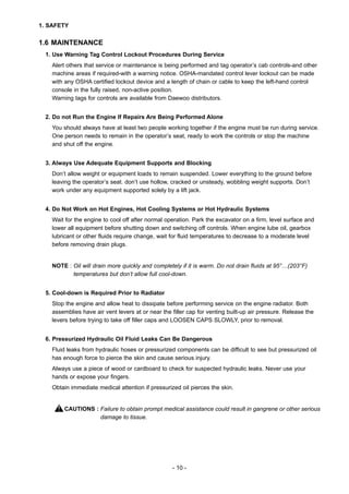 Daewoo doosan solar 010 excavator service repair manual | PDF