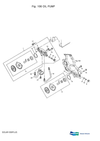 Daewoo doosan solar 030 plus mini crawler excavator parts catalogue ...