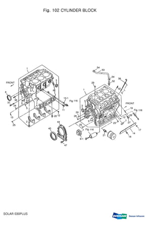 Daewoo doosan solar 030 plus mini crawler excavator parts catalogue ...