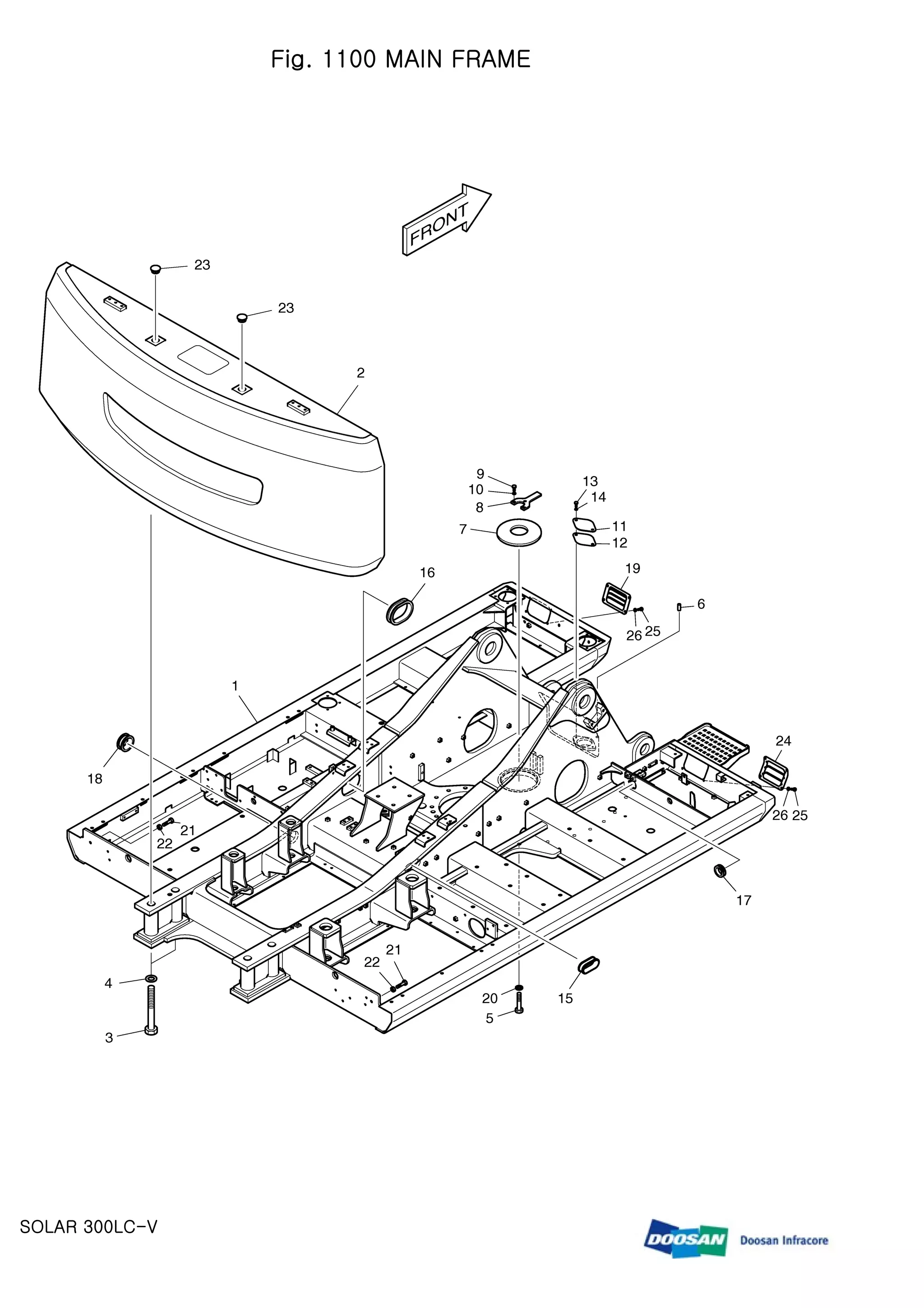 Daewoo doosan solar 300 lc v crawler excavator parts catalogue manual | PDF