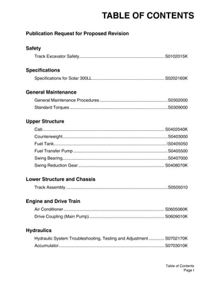Daewoo doosan solar 300 ll excavator service repair manual | PDF