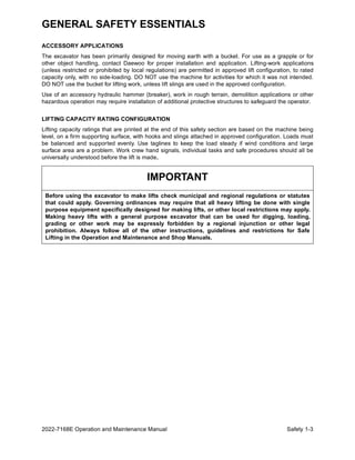 Daewoo doosan solar 400 lc v excavator operation and maintenance manual ...