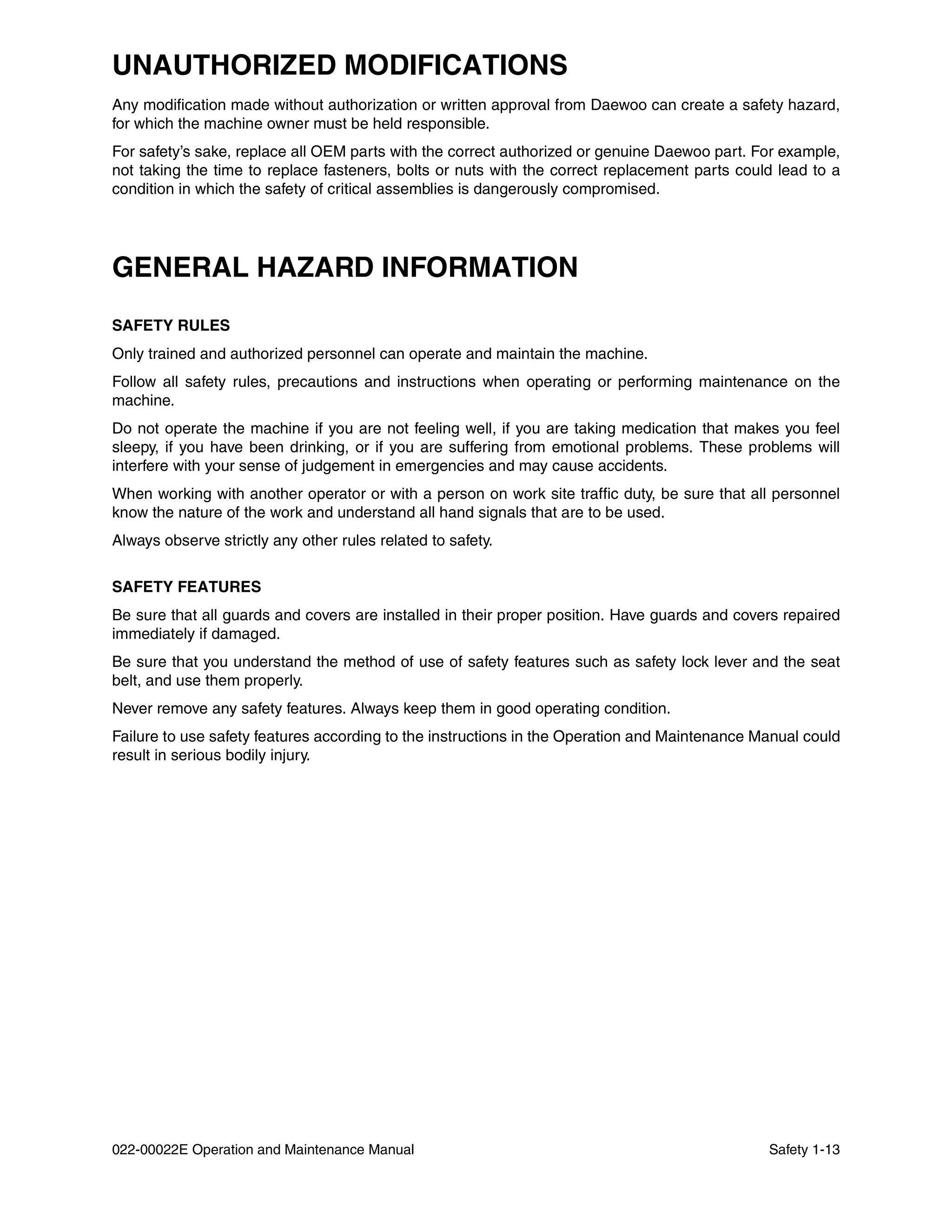Daewoo doosan solar 470 lc v excavator operator and maintenance manual ...