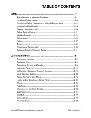 Daewoo doosan solar 470 lc v excavator operator and maintenance manual ...