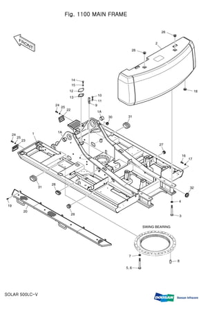 Daewoo doosan solar 500 lc v (500lcv) crawler excavator parts catalogue ...