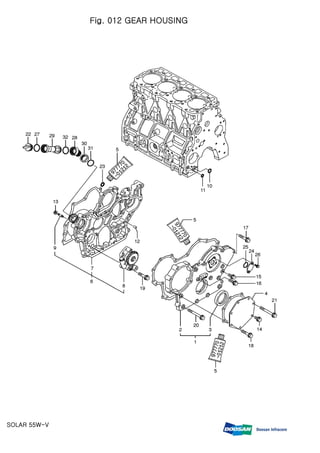 Daewoo doosan solar 55 w v (55wv) wheeled excavator parts catalogue ...