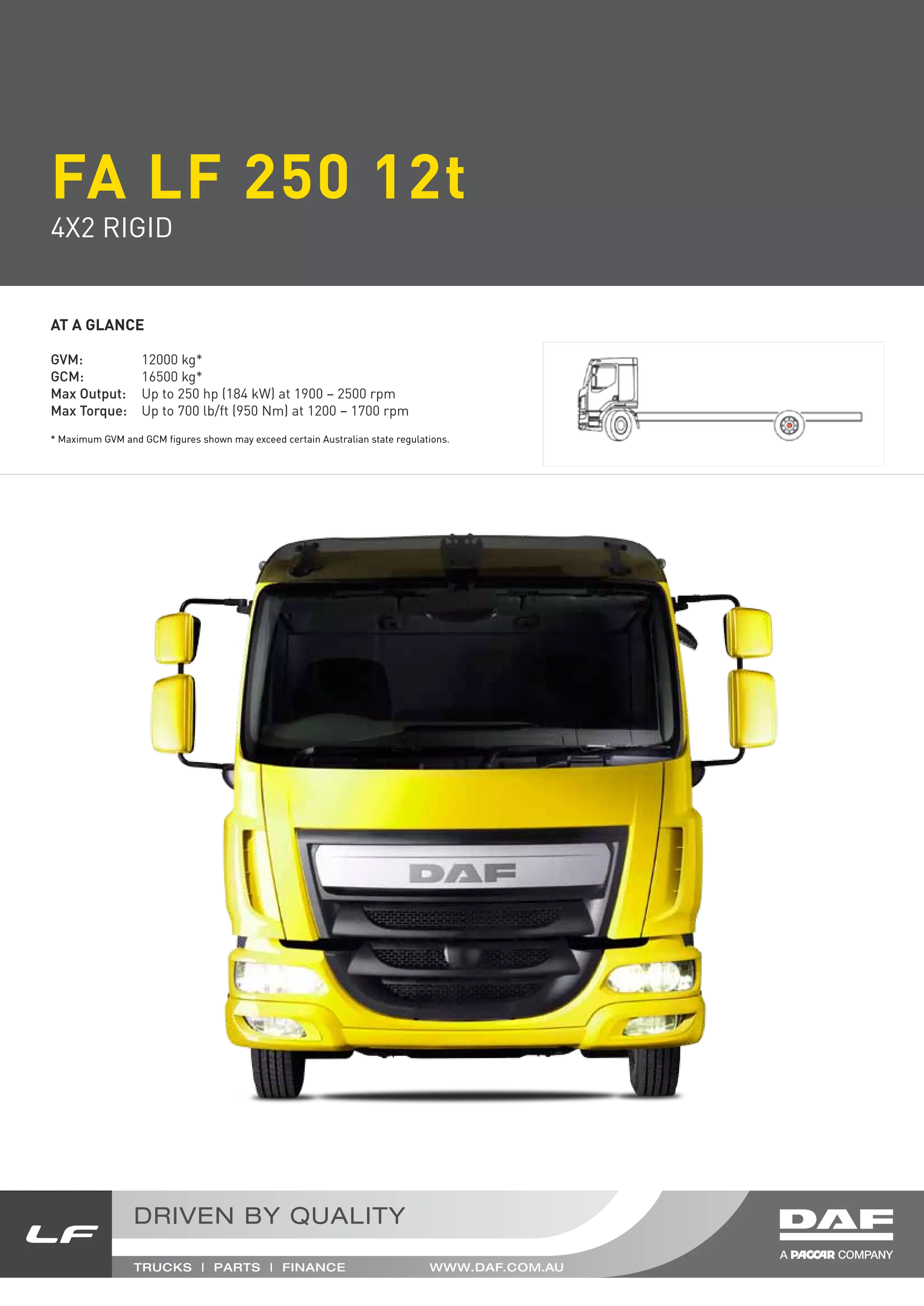 DAF LF Series Trucks Spec Sheets | PDF